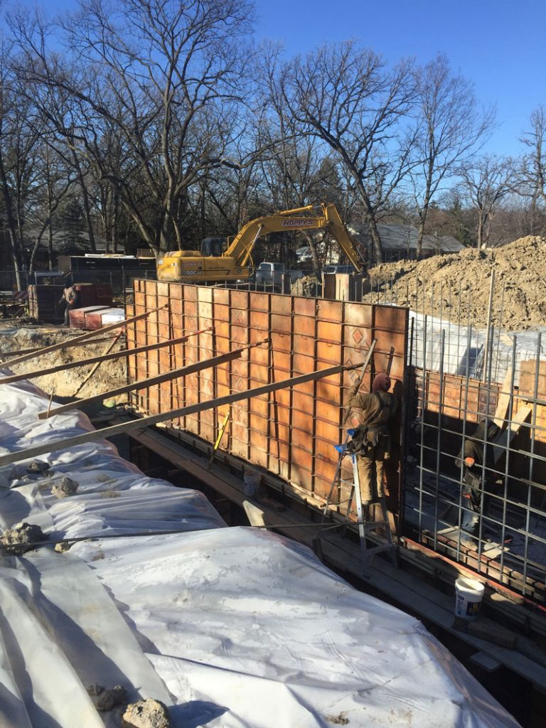 Framing 20 Foot Walls for a Sports Court | A & J Concrete Of West Chicago