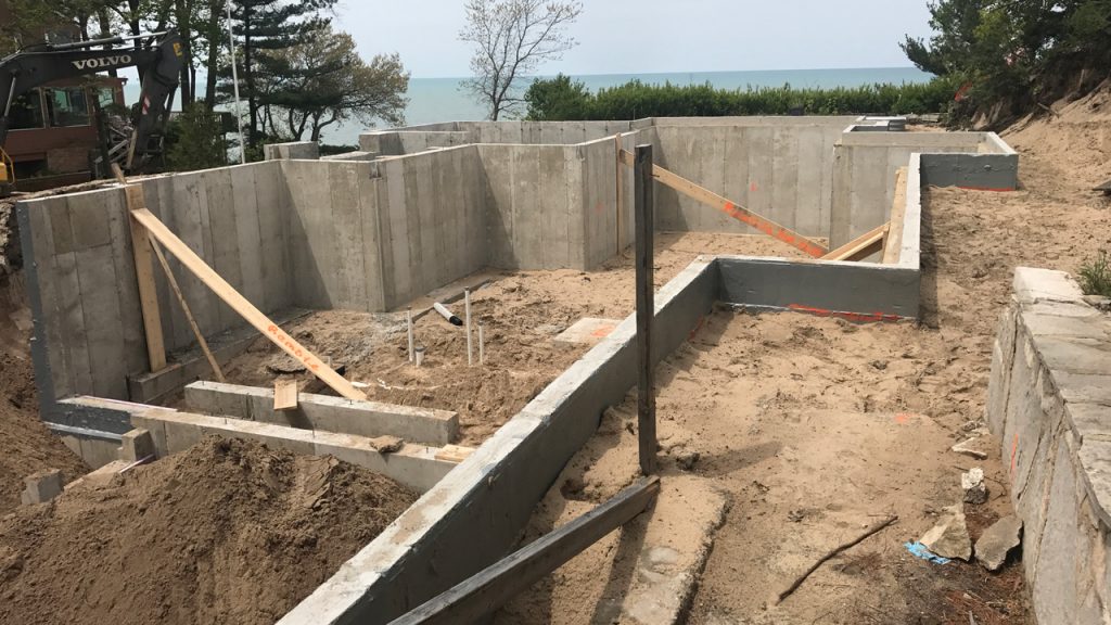 Pouring Foundation by the Beach | A & J Concrete Of West Chicago